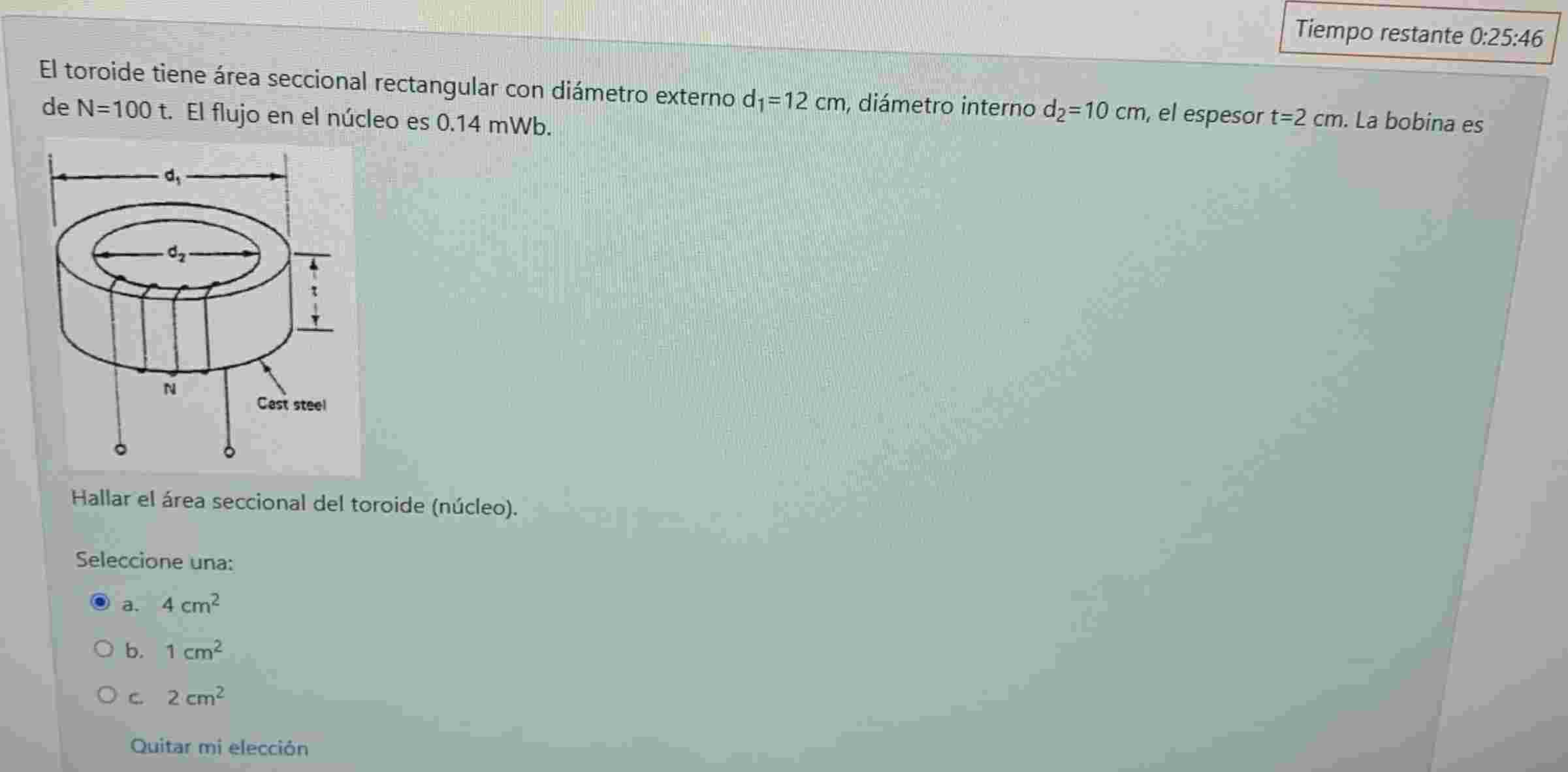 Solved El ﻿toroide tiene área seccional ﻿rectangular con | Chegg.com