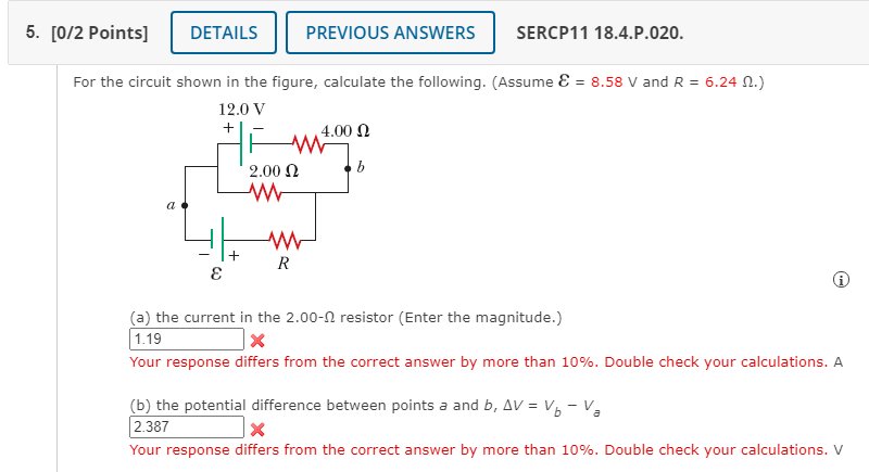 Solved 5 [0 2 Points Details Previous Answers Sercp11