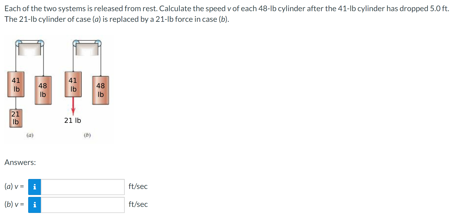 Solved Each of the two systems is released from rest. | Chegg.com