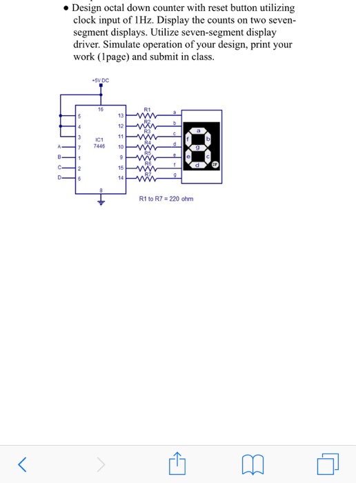 Solved Design octal down counter with reset button utilizing | Chegg.com