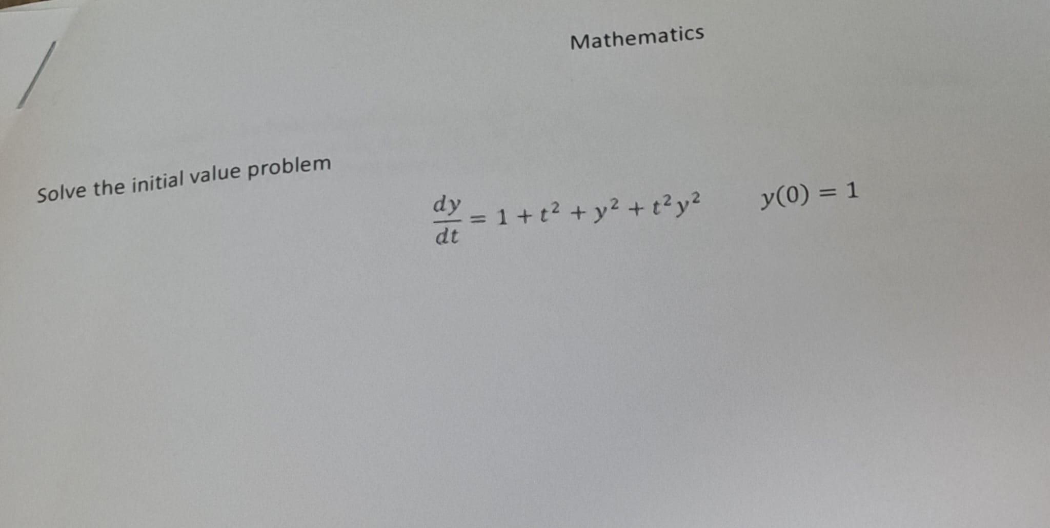 Solved Solve the initial value | Chegg.com