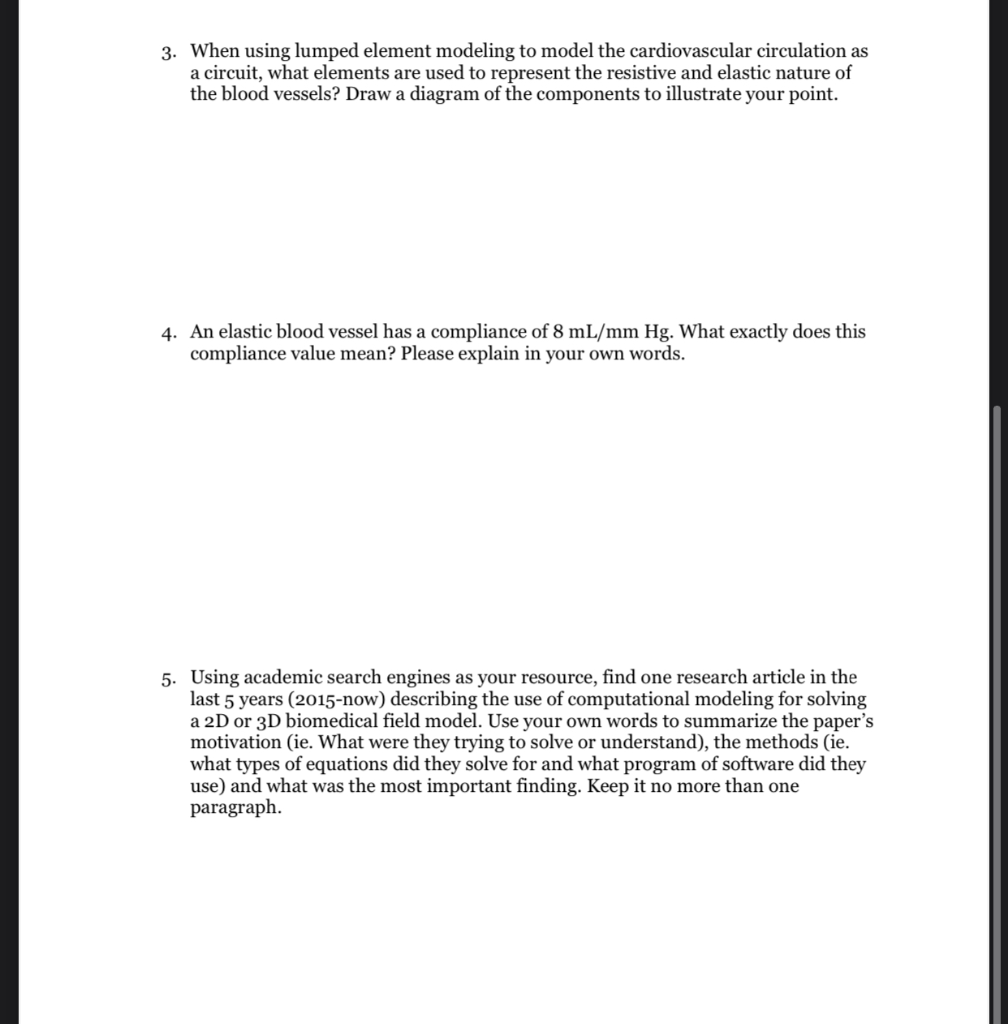 3. When using lumped element modeling to model the | Chegg.com