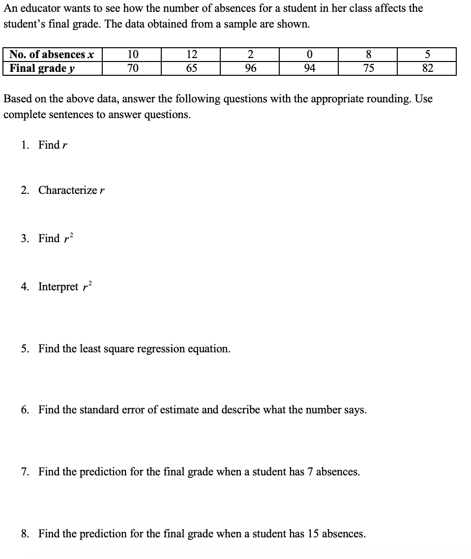 solved-an-educator-wants-to-see-how-the-number-of-absences-chegg