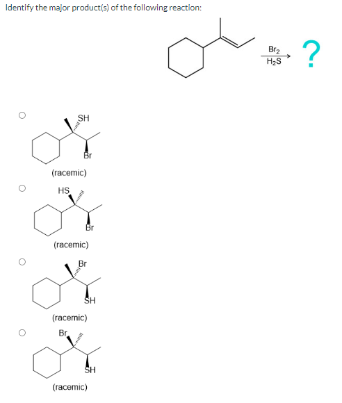 Solved Identify the major product(s) of the following | Chegg.com