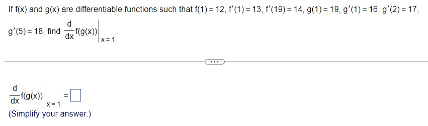 Solved If f(x) and g(x) are differentiable functions such | Chegg.com