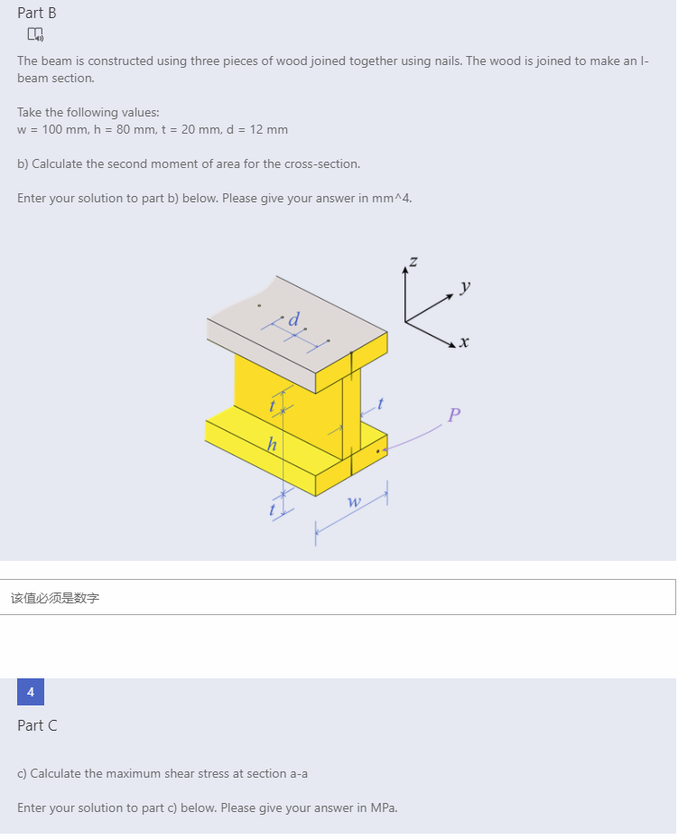 Solved A simply supported beam is loaded with three forces | Chegg.com
