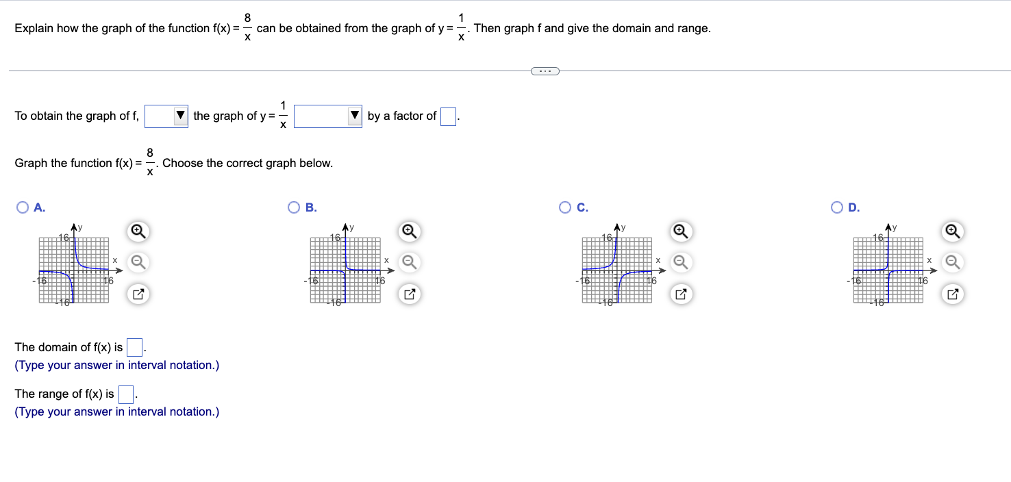 Solved Explain how the graph of the function f(x)=x8 can be | Chegg.com