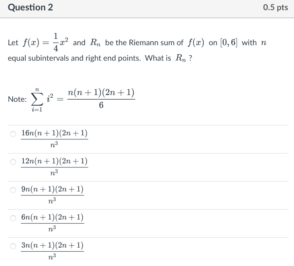 Solved Question 1 0.5 pts = Approximate the area under the | Chegg.com