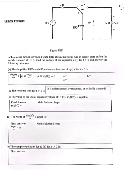 Solved Figure TBD In the electric circuit shown in Figure | Chegg.com