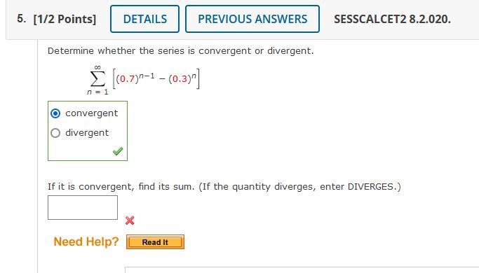 Solved Determine whether the series is convergent or | Chegg.com