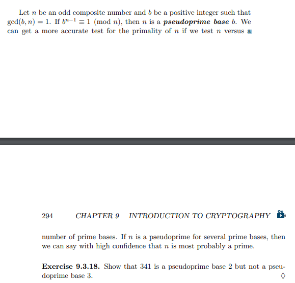 Solved Probabilistic methods using the "little Fermat | Chegg.com