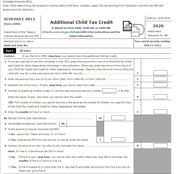 Comprehensive Problem 1 - Part 3: Form 2441 (page 1), | Chegg.com