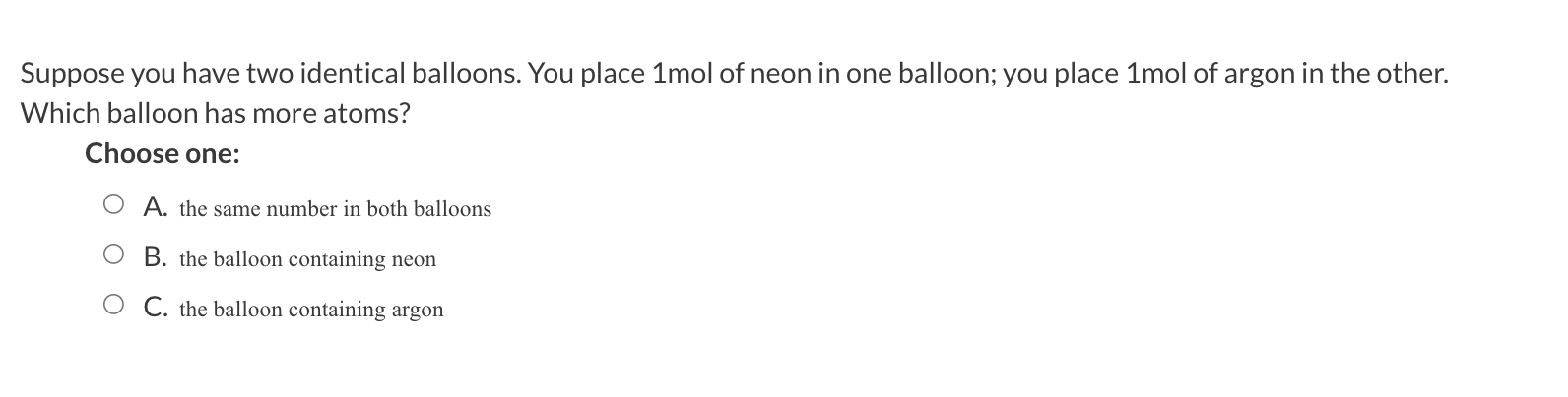 Solved Suppose you have two identical balloons. You place | Chegg.com