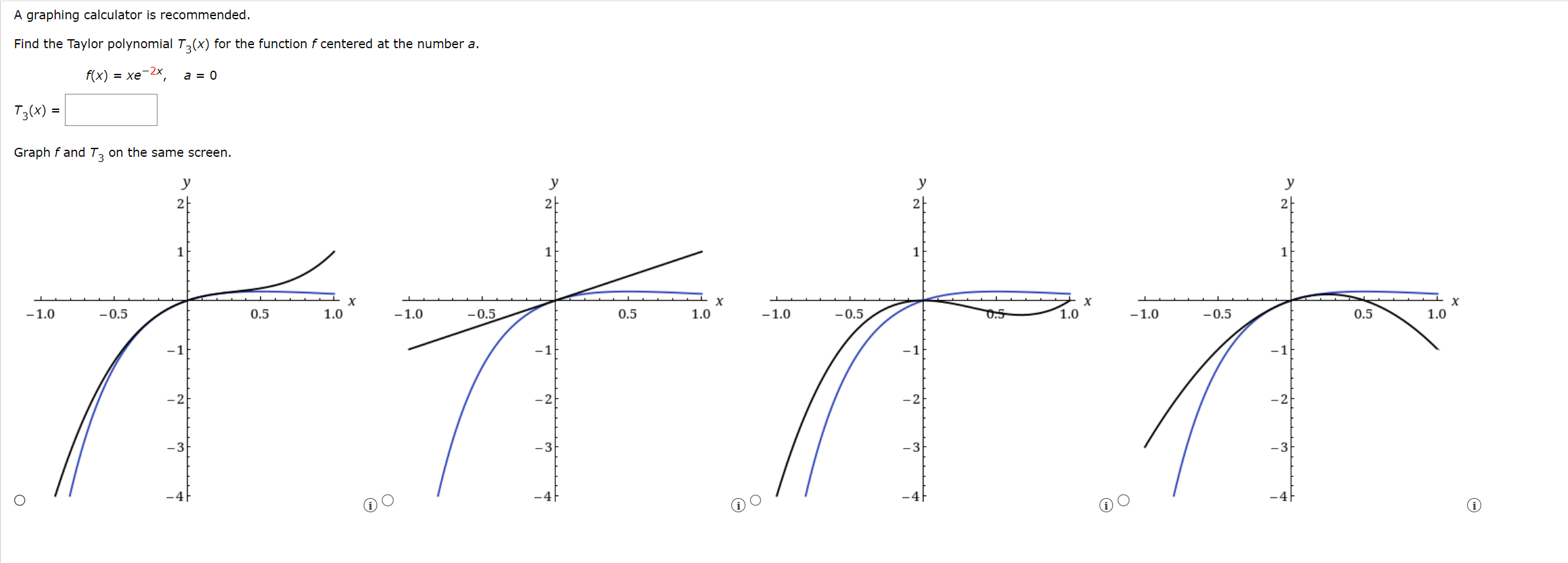 Solved A graphing calculator is recommended. Find the Taylor | Chegg.com