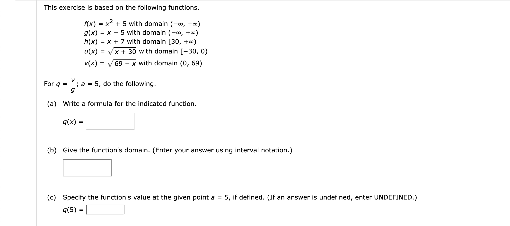 Solved This exercise is based on the following functions. X | Chegg.com