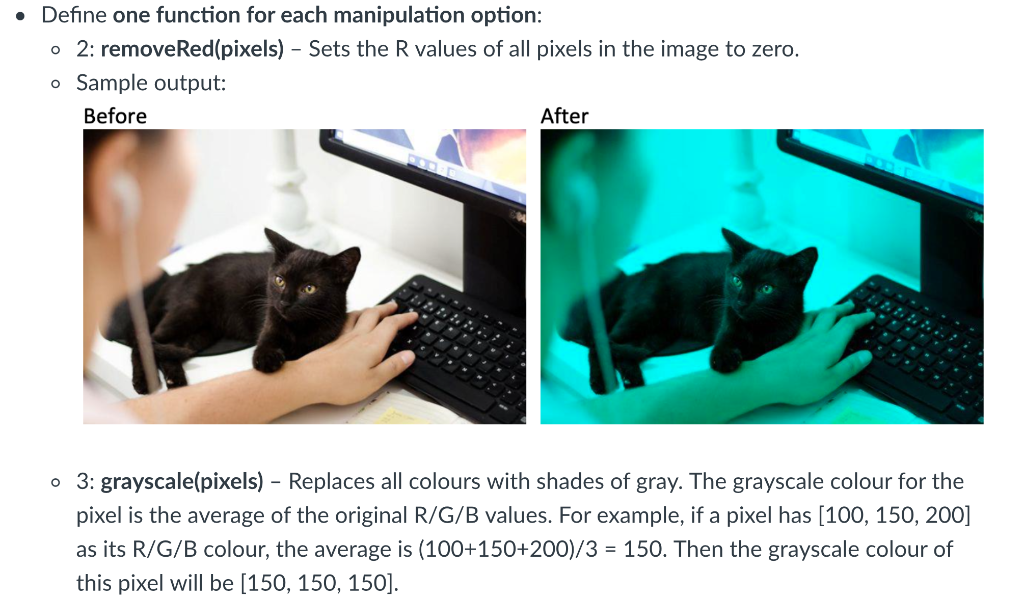 Solved grayscale(pixels) – Replaces all colours with shades | Chegg.com