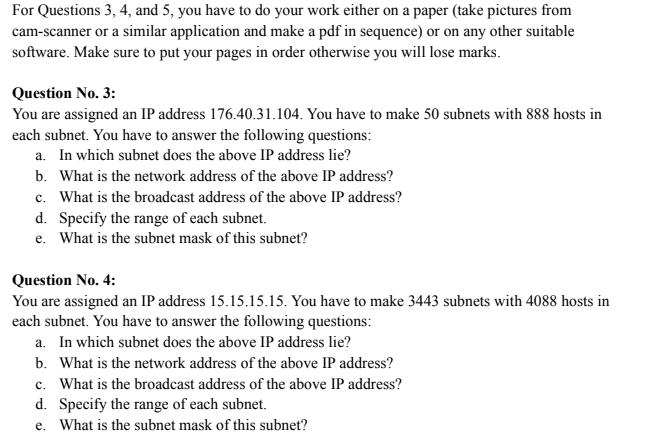 Solved Solve the following questions of Computer Networks On | Chegg.com