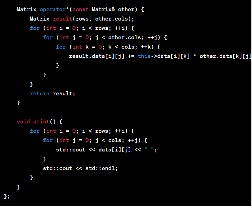 Solved \#include \#include class Matrix \{ private: std: : | Chegg.com