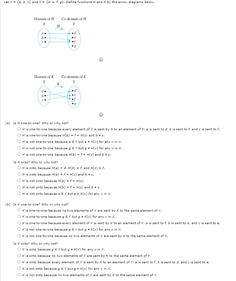 Solved Let X={a,b,c} and Y={d,∈,f,g}. Define functions H and | Chegg.com