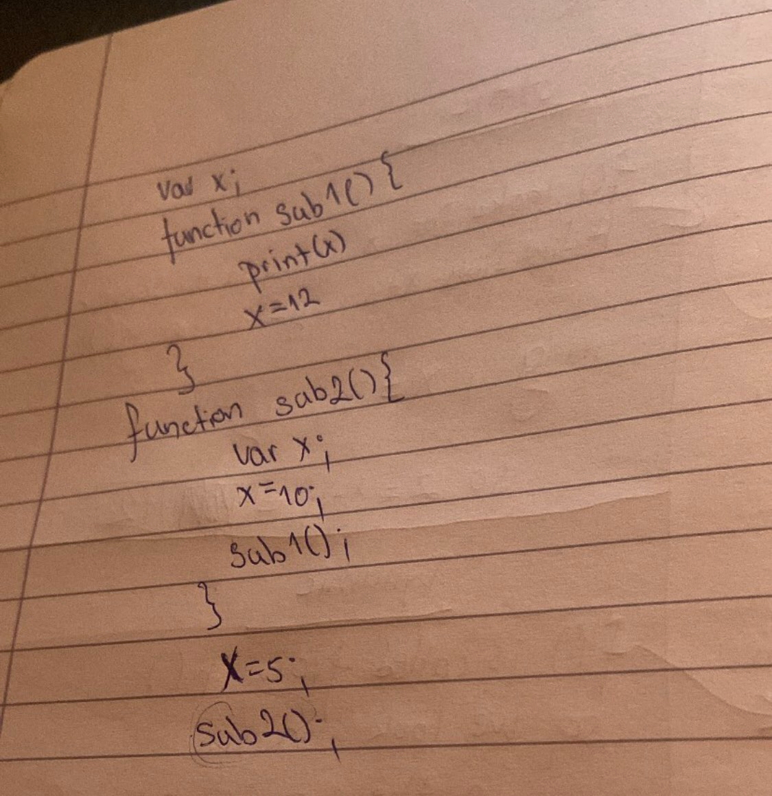 Solved Find The Value Of X Using Static And Dynamic Scoping 8383
