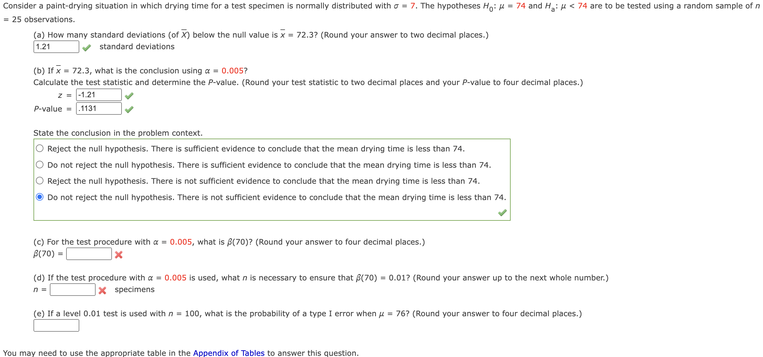 Solved =25 observations. (a) How many standard deviations | Chegg.com