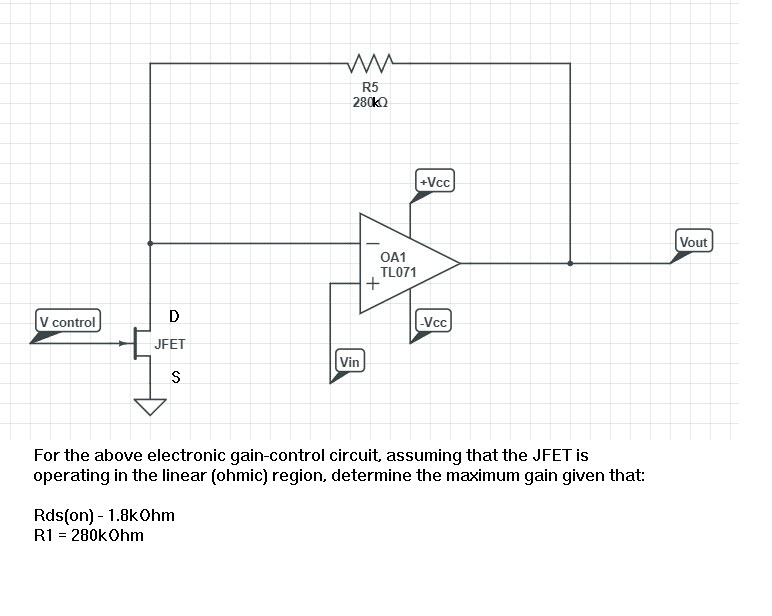 For the above electronic gain-control circuit, | Chegg.com