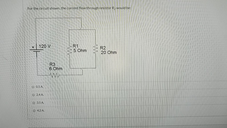 Solved For the circuit shown, the current flow through | Chegg.com