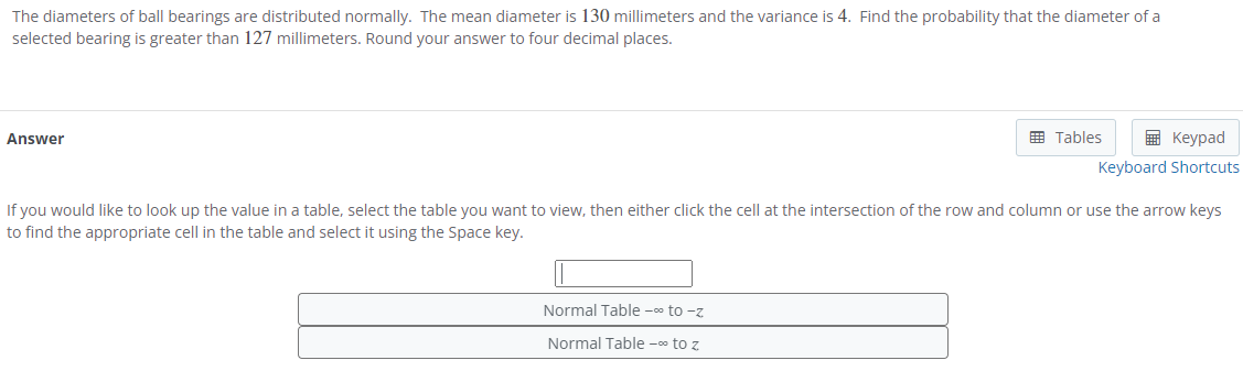 Solved The diameters of ball bearings are distributed | Chegg.com