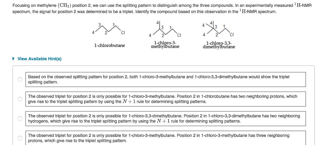 Solved Focusing on methylene (CH2) position 2, we can use | Chegg.com