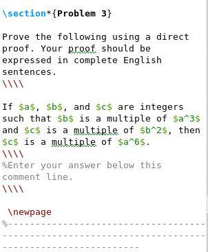 Solved \section*{Problem 3} Prove the following using a | Chegg.com