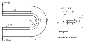 Solved A U-shaped curved beam with a T-shaped cross section | Chegg.com