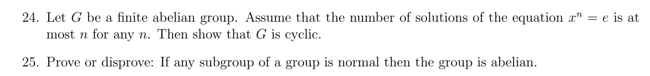 Solved Let G ﻿be a finite abelian group. Assume that the | Chegg.com