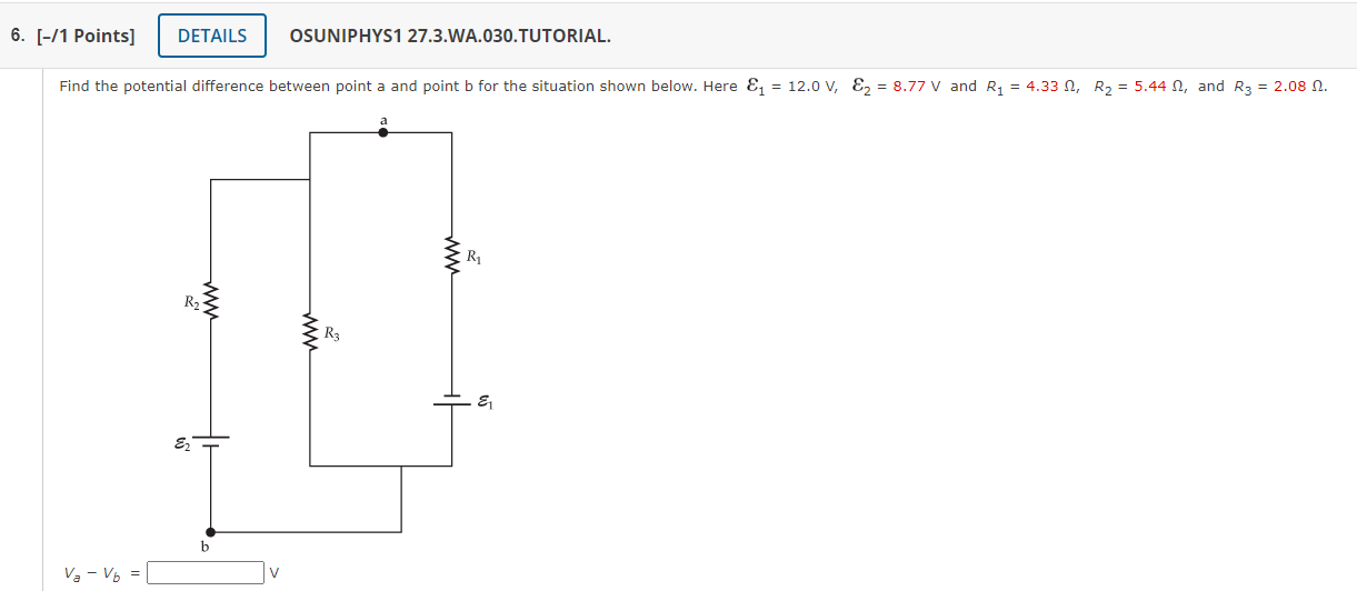 Solved va−vb= V | Chegg.com