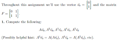 Solved Throughout this assignment we'll use the vector | Chegg.com