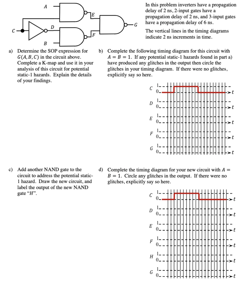 Solved In this problem inverters have a propagation delay of | Chegg.com
