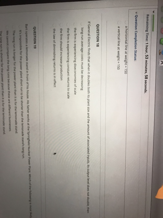 Solved QUESTION 17 at QUESTION 18 | Chegg.com