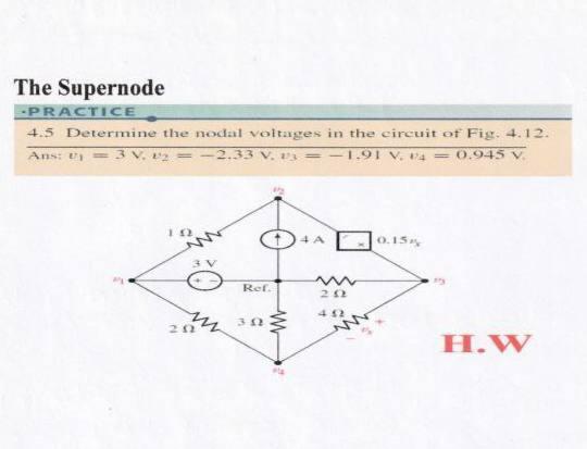 Solved The Supernode -PRACTICE 4.5 Determine the nodal | Chegg.com