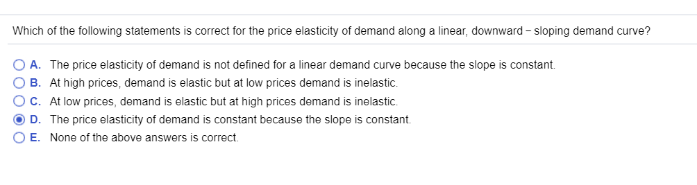 Solved Which of the following statements is correct for the | Chegg.com
