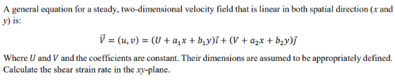 Solved A general equation for a steady, two-dimensional | Chegg.com