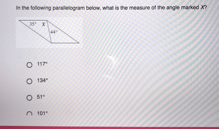 Solved In the following parallelogram below, what is the | Chegg.com