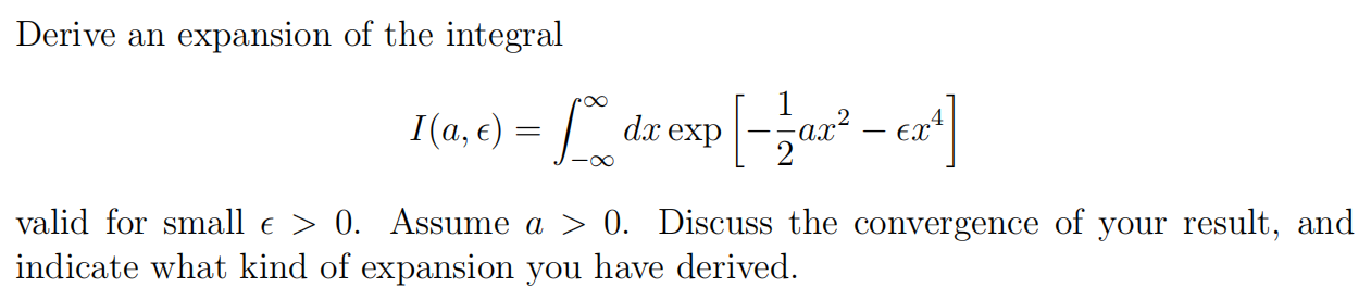 Solved Derive an expansion of the integral | Chegg.com
