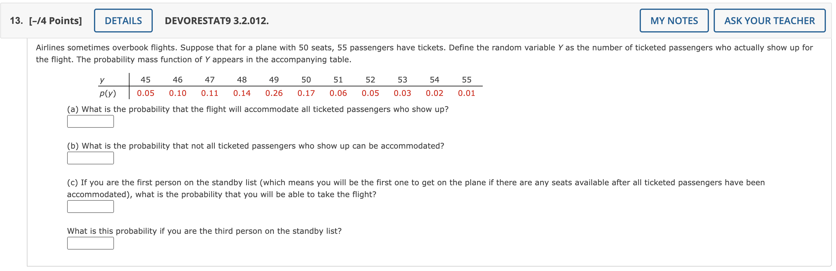 Solved Points] DEVORESTAT9 3.2.012. e flight. The | Chegg.com