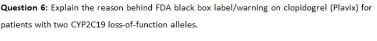 Solved Question 6: Explain the reason behind FDA black box | Chegg.com