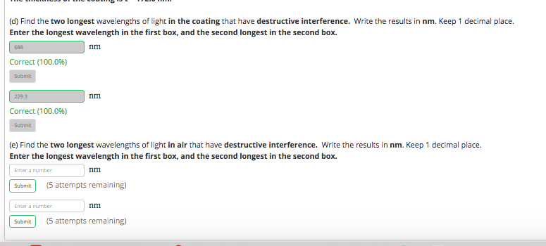 Solved Thin Film Interference 3 - New Lens Coating Incident | Chegg.com