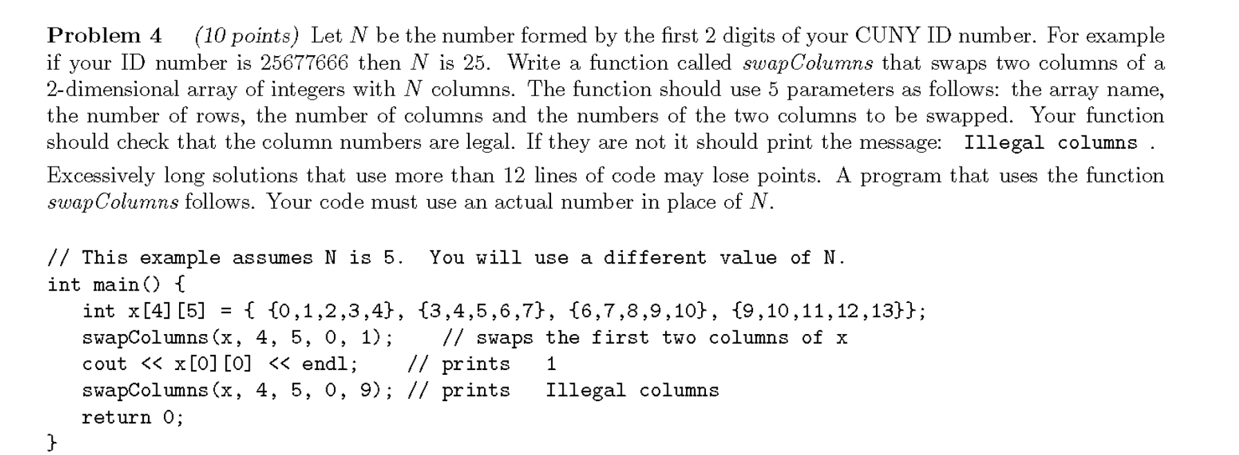 Solved Problem 4 (10 points) Let N be the number formed by | Chegg.com
