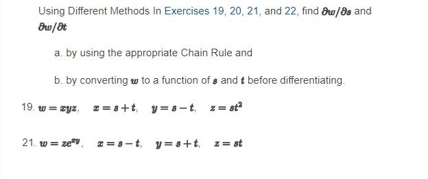 Solved Using Different Methods In Exercises 19,20,21, and | Chegg.com