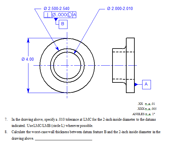 Solved -Ø 2.500-2.540 0 2.000-2.010 0 4.00 ANGLES,-1° 7. In | Chegg.com
