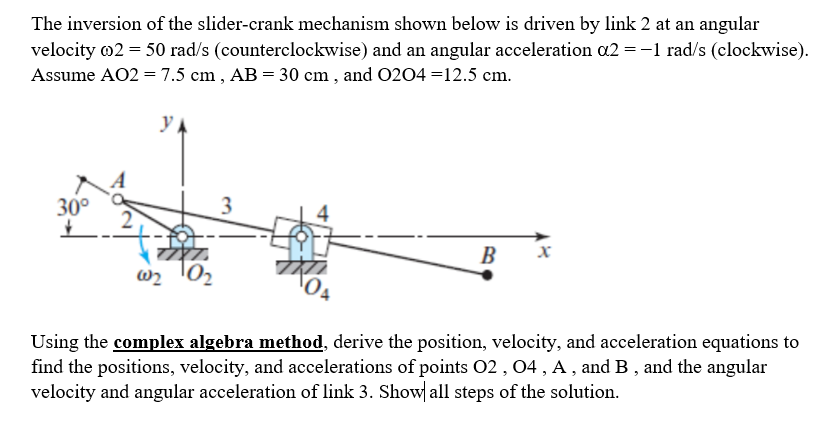 Solved The inversion of the slider-crank mechanism shown | Chegg.com