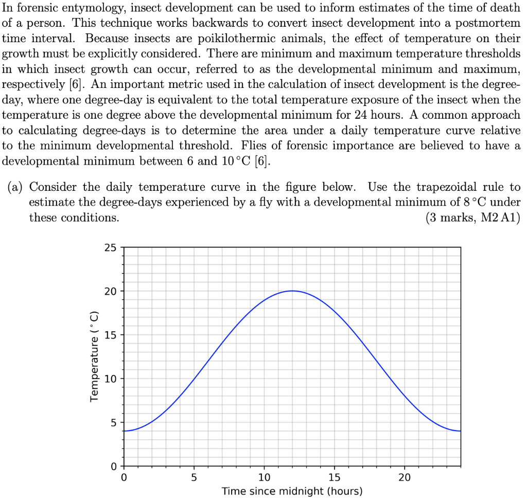 In forensic entymology, insect development can be | Chegg.com