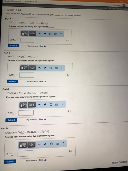 Solved Using Values From Appendix C Calculate The Value Of